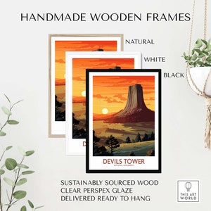 Devils Tower Print Art Print Travel Print | Home Décor Poster Gift ...