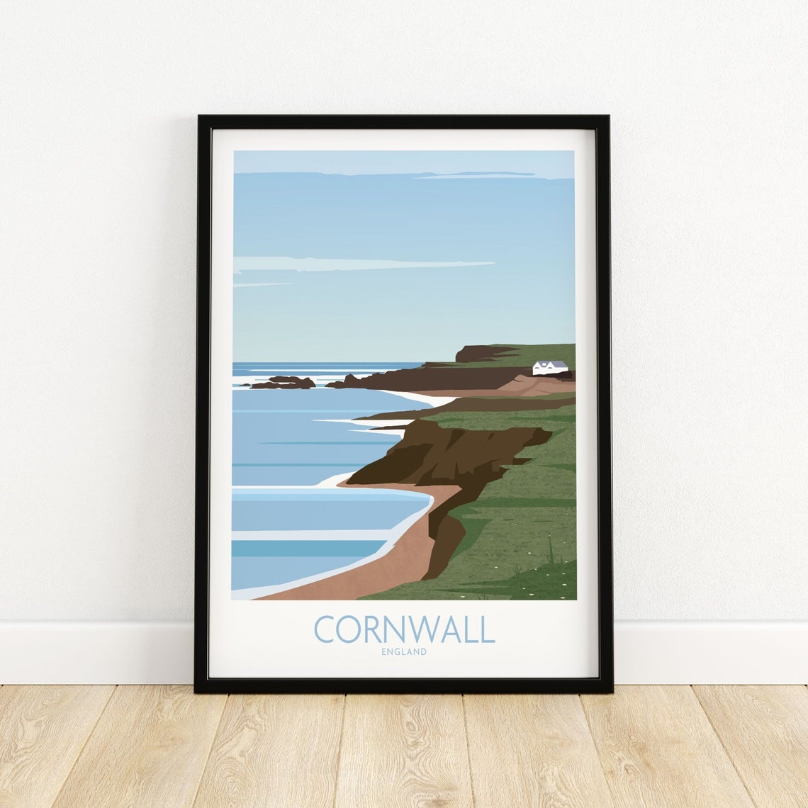 Cornwall Poster Print Wall Art Cornish Coastal Artwork | Etsy