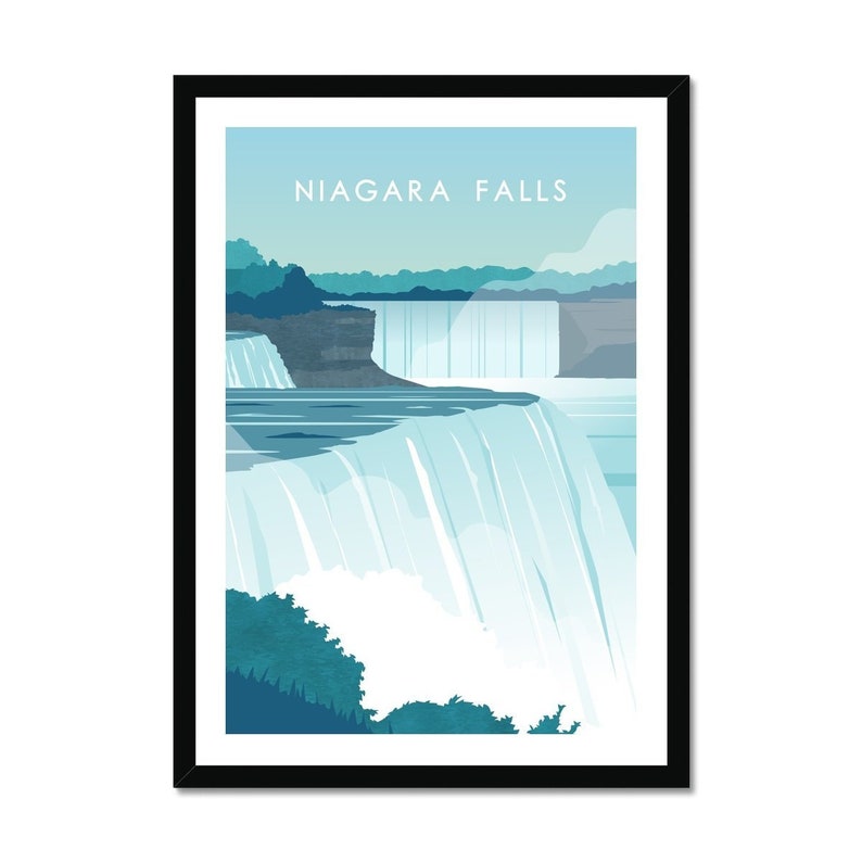 Niagara Falls Poster Travel Poster Art Print Niagara Falls - Etsy
