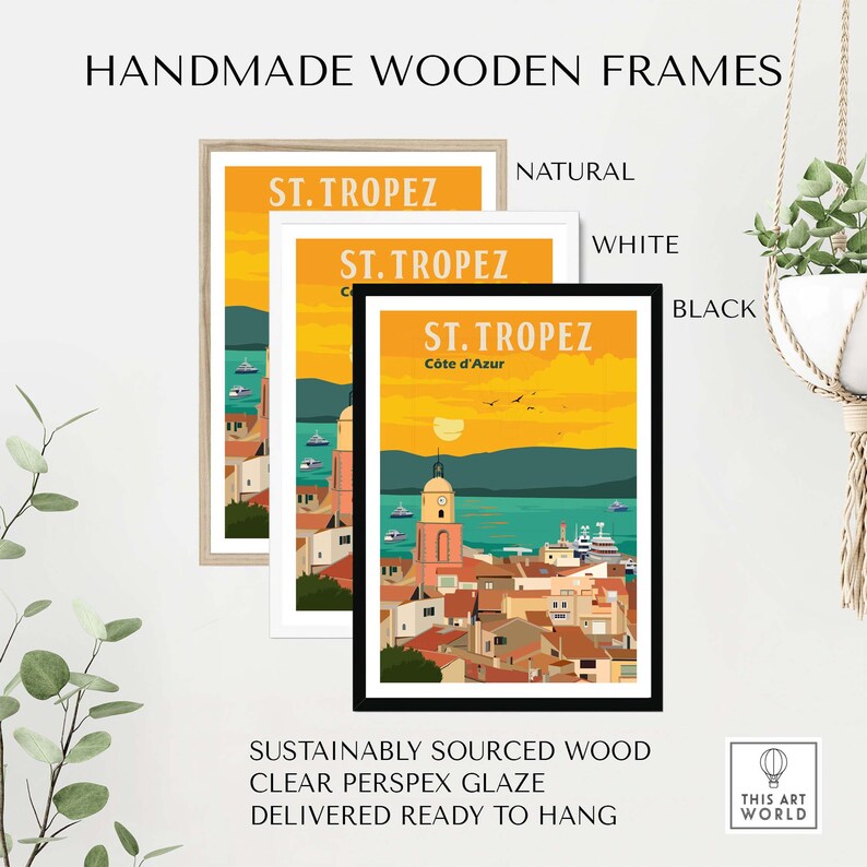 St Tropez Poster Print Saint Tropez Wall Art Côte - Etsy