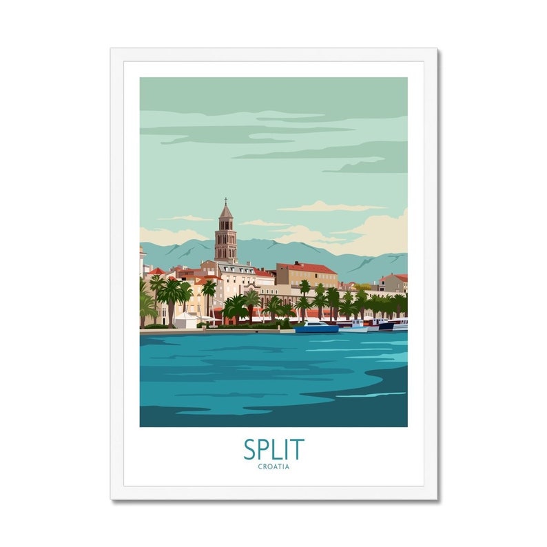 Croatia Split Poster Print Croatia Wall Art Croatia Travel | Etsy