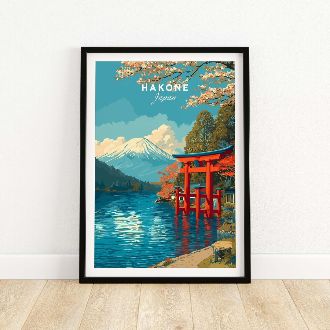 Hakoneprint Peace Shrine Torii Artwork, Mount Fuji Lake Ashi, Zen ...
