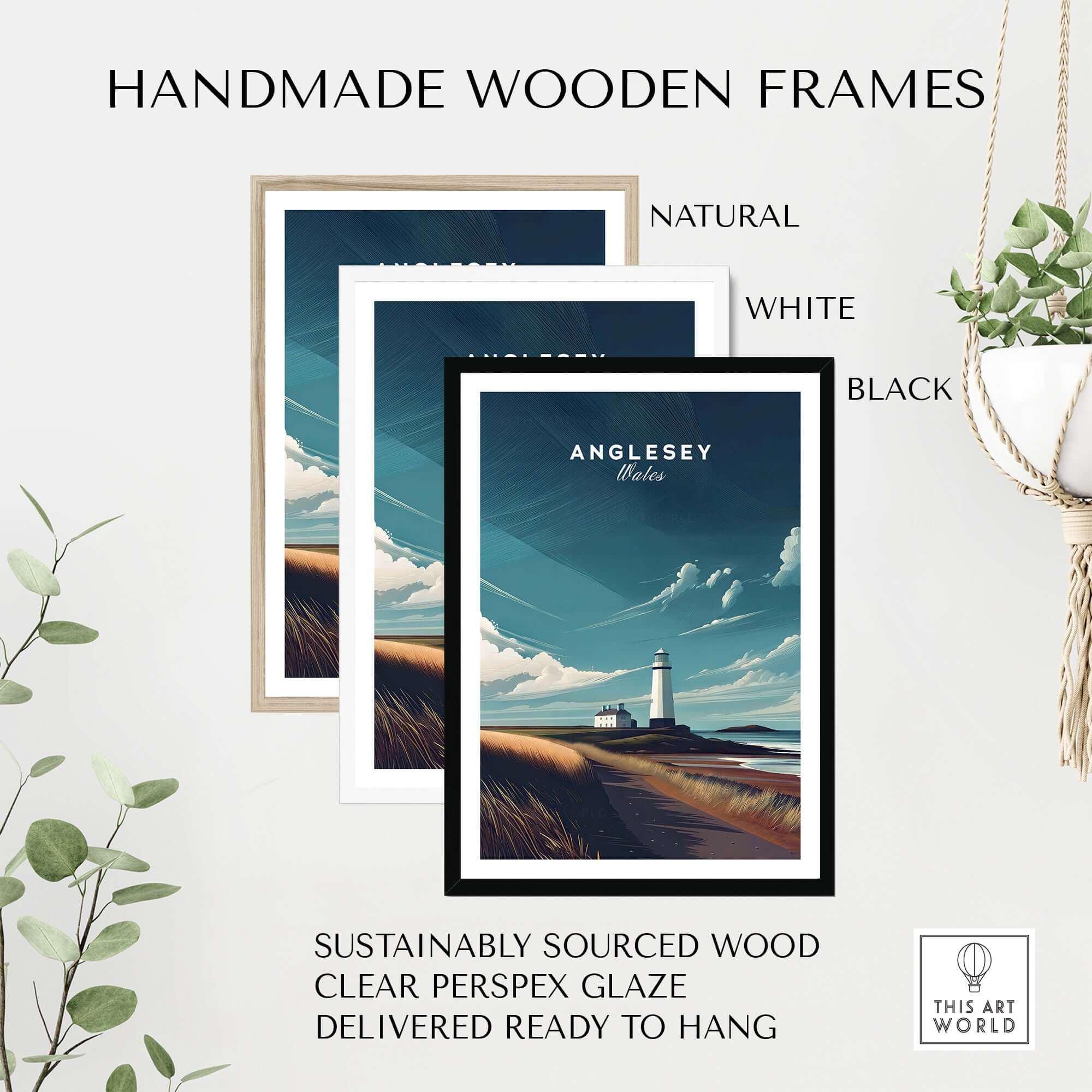 Anglesey Print Wall Art - Coastal Home Decor, Welsh Landscape Poster ...
