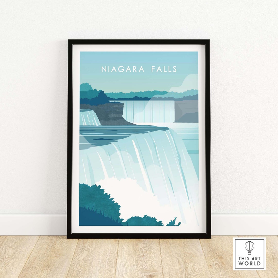 Niagara Falls Poster Travel Poster Art Print Niagara Falls Wall Art ...