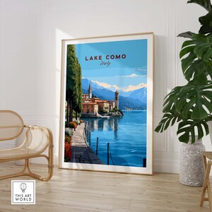 Lake Como Poster | Travel Poster Art | Home Décor Artwork | Birthday ...