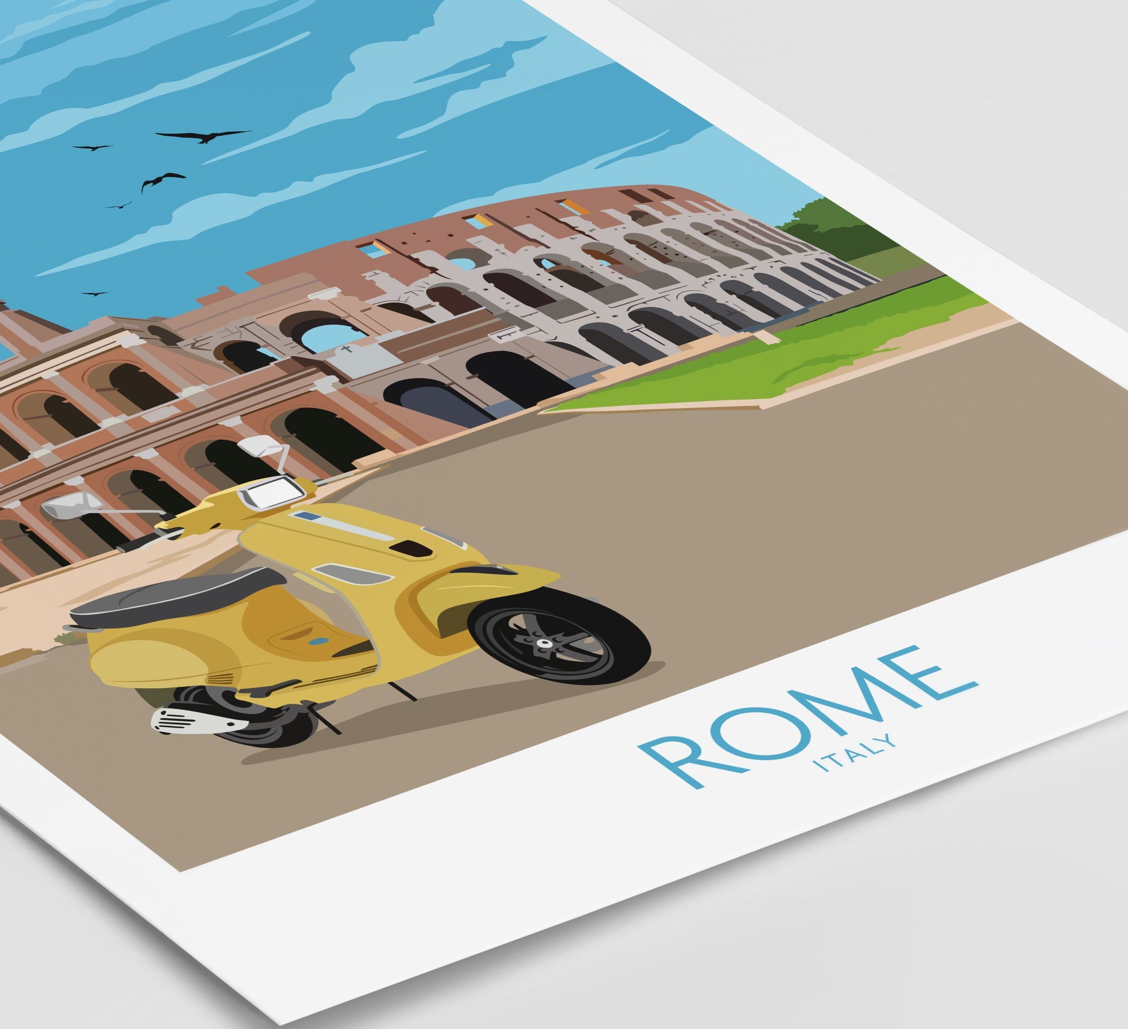 Rome Travel Poster Rome Print Rome Italy Wall Art Roma | Etsy UK