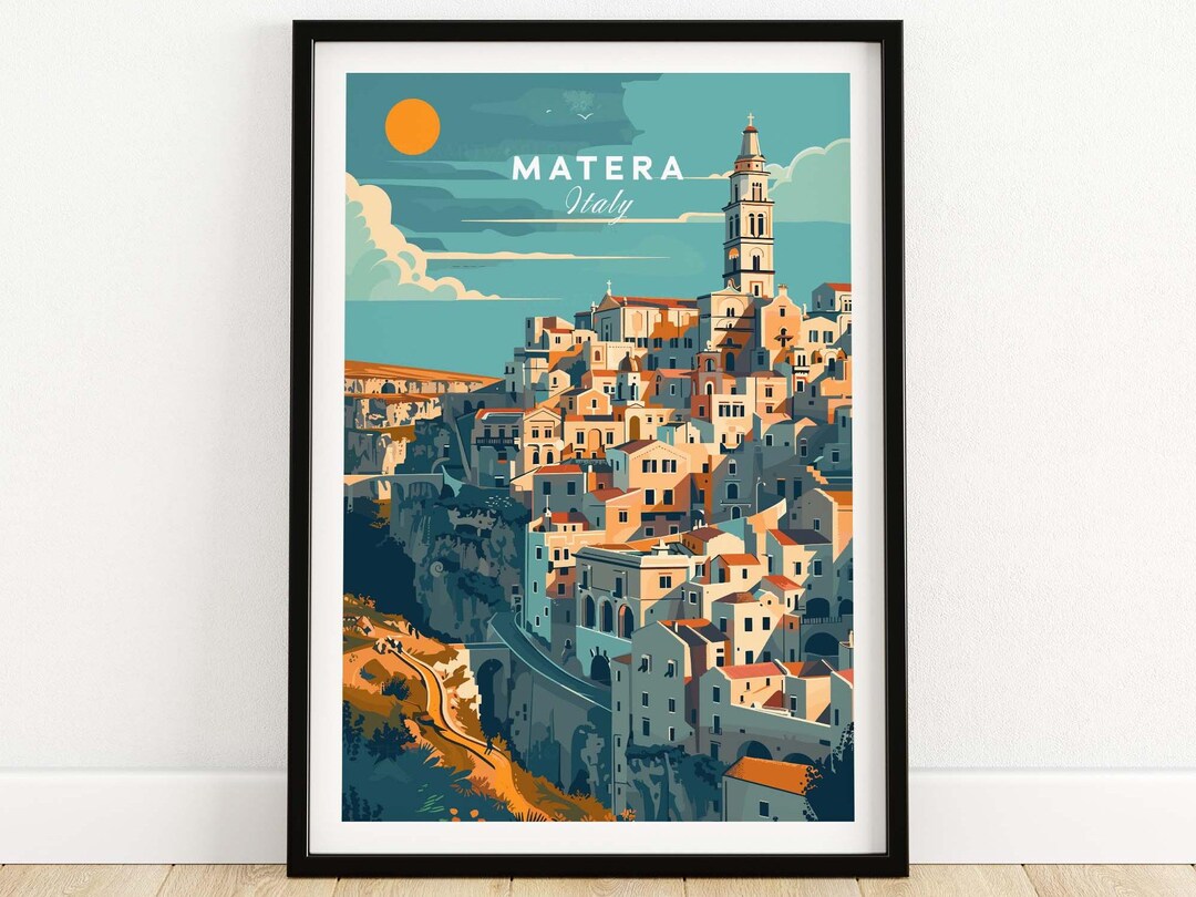 Matera Travel Print Italy Travel Poster Matera Artwork Poster Gift ...