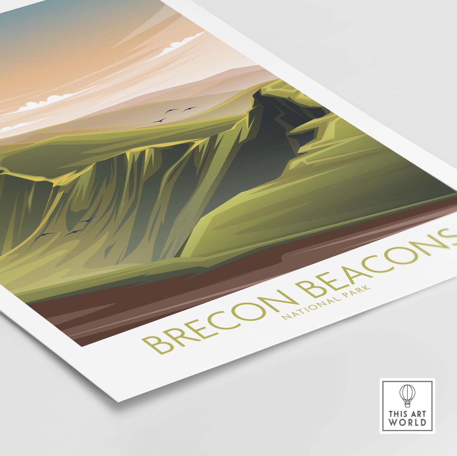 Brecon Beacons National Park Poster | Art Print | Wales Travel Poster ...