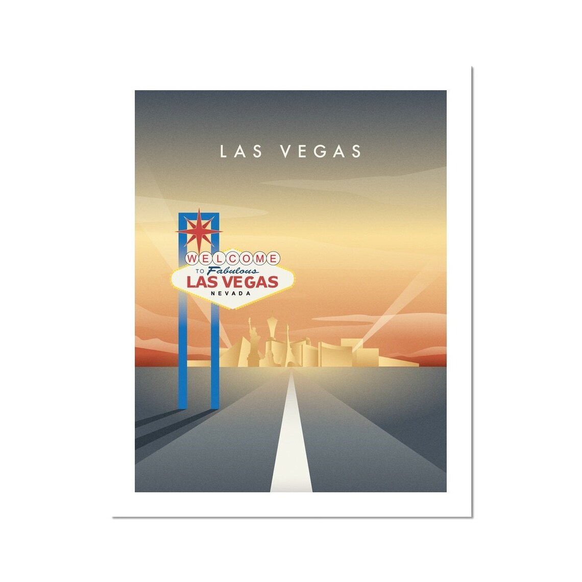 Las Vegas Poster Vegas Print Nevada Wall Art Framed & | Etsy