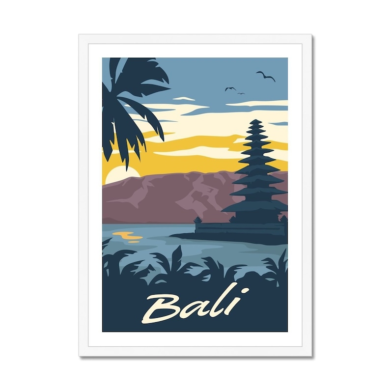 Bali Print Bali Poster Bali Wall Art Retro Vintage - Etsy