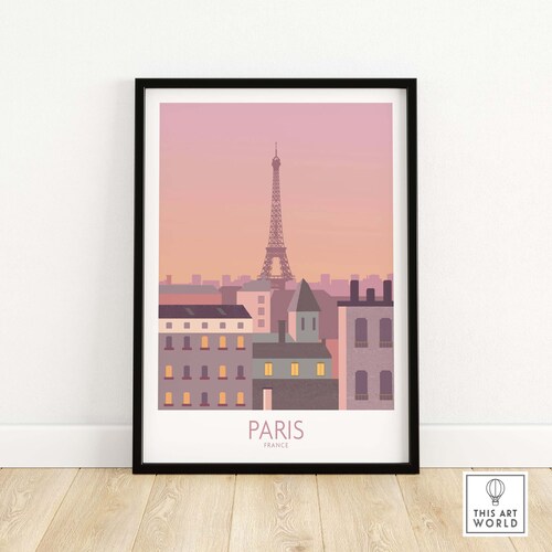 Paris France Travel Poster Paris Wall Art French Retro - Etsy