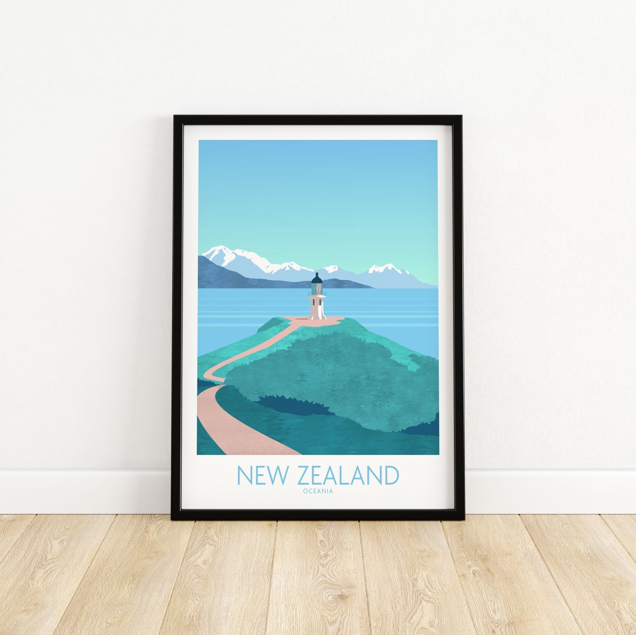 New Zealand Print Nz Travel Poster New Zealand Wall Art Etsy