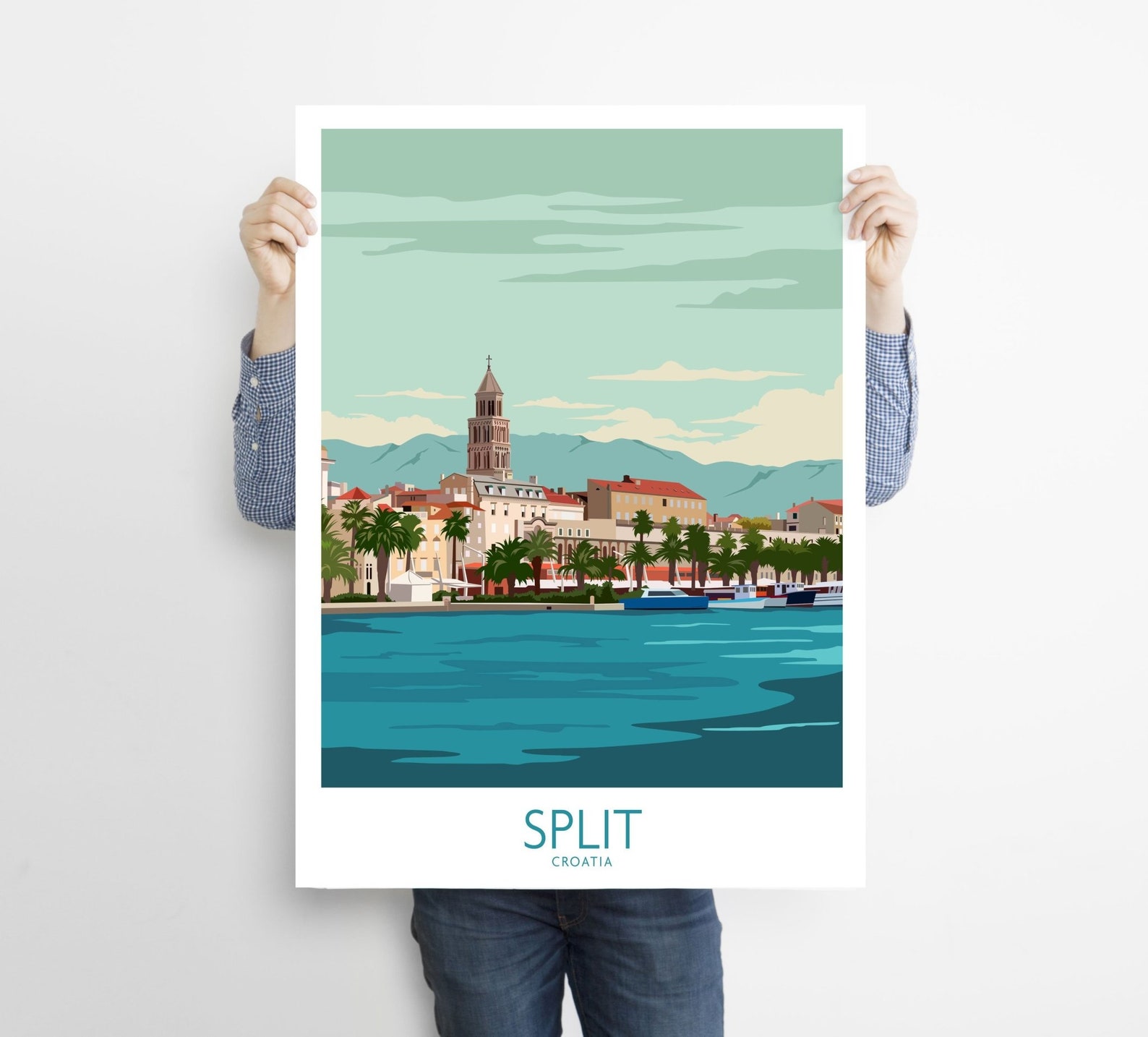 Croatia Split Poster Print Croatia Wall Art Croatia Travel | Etsy