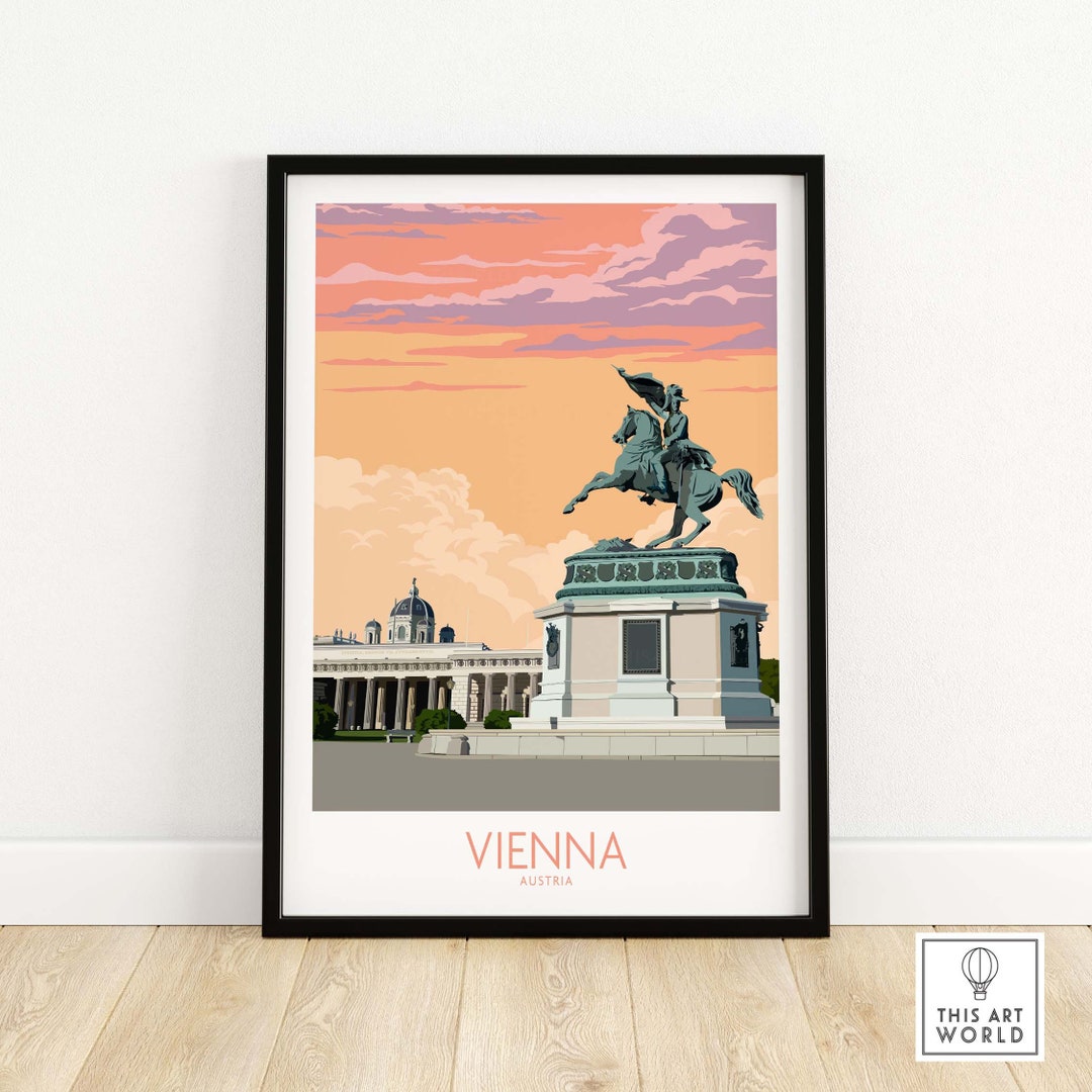 Vienna Print | Austria Travel Poster | Wall Art | Travel Poster ...