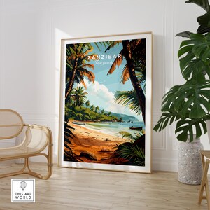 Zanzibar Poster Zanzibar Travel Print Wall Art Tanzania Wall Hanging ...