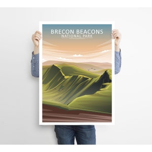 Brecon Beacons Poster National Park Print UK Travel Poster | Etsy