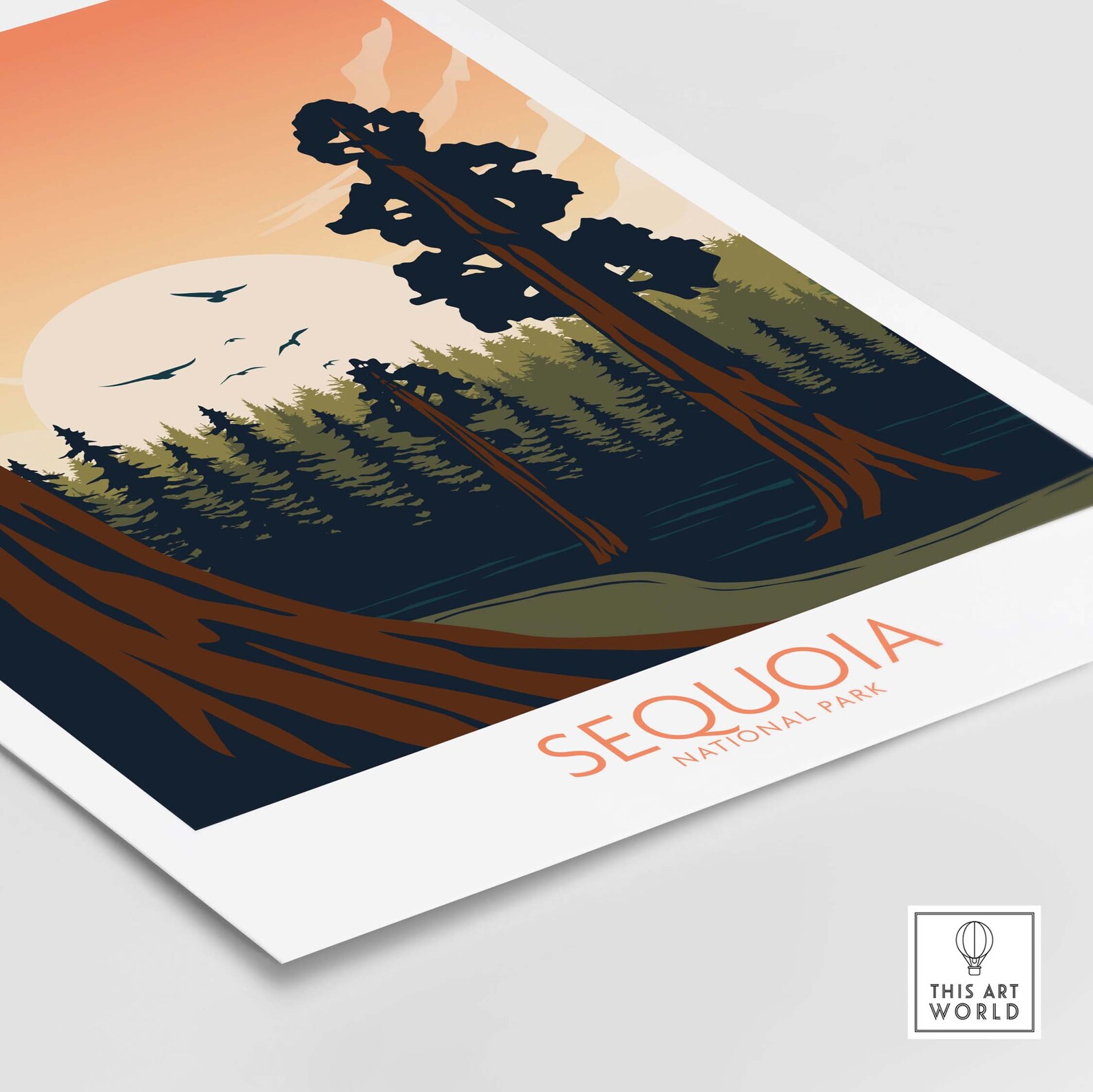 Sequoia National Park Poster Art Print Wall Art Travel - Etsy