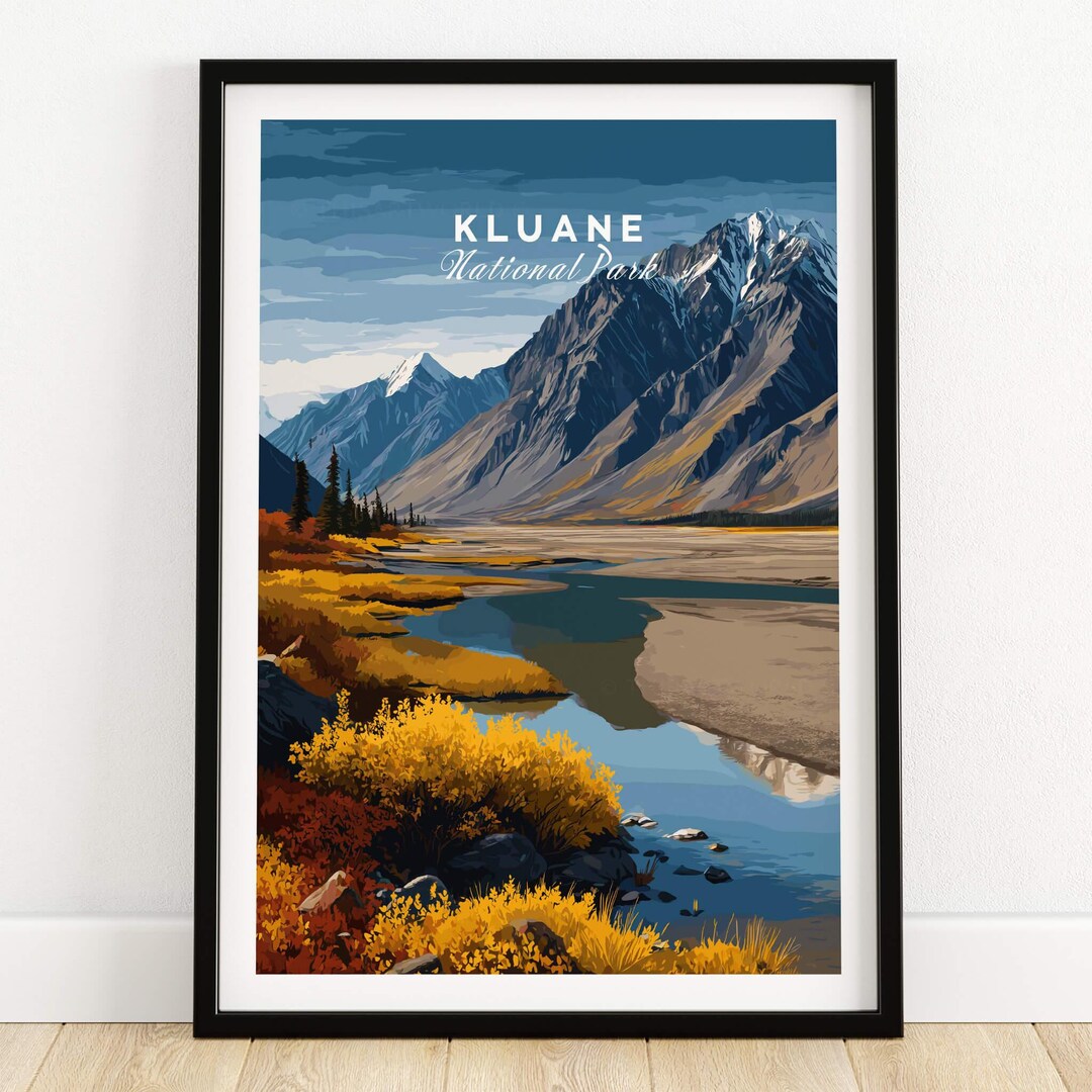 Kluane National Park Poster - Yukon Valley Autumn Landscape - Etsy