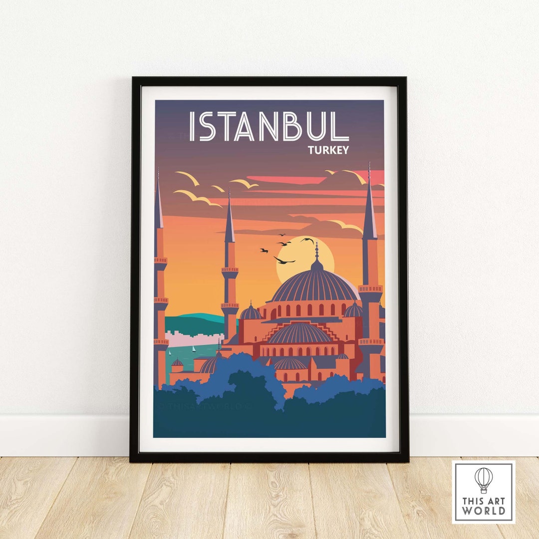 Istanbul Print Turkey Wall Art Poster Gift Idea - Etsy