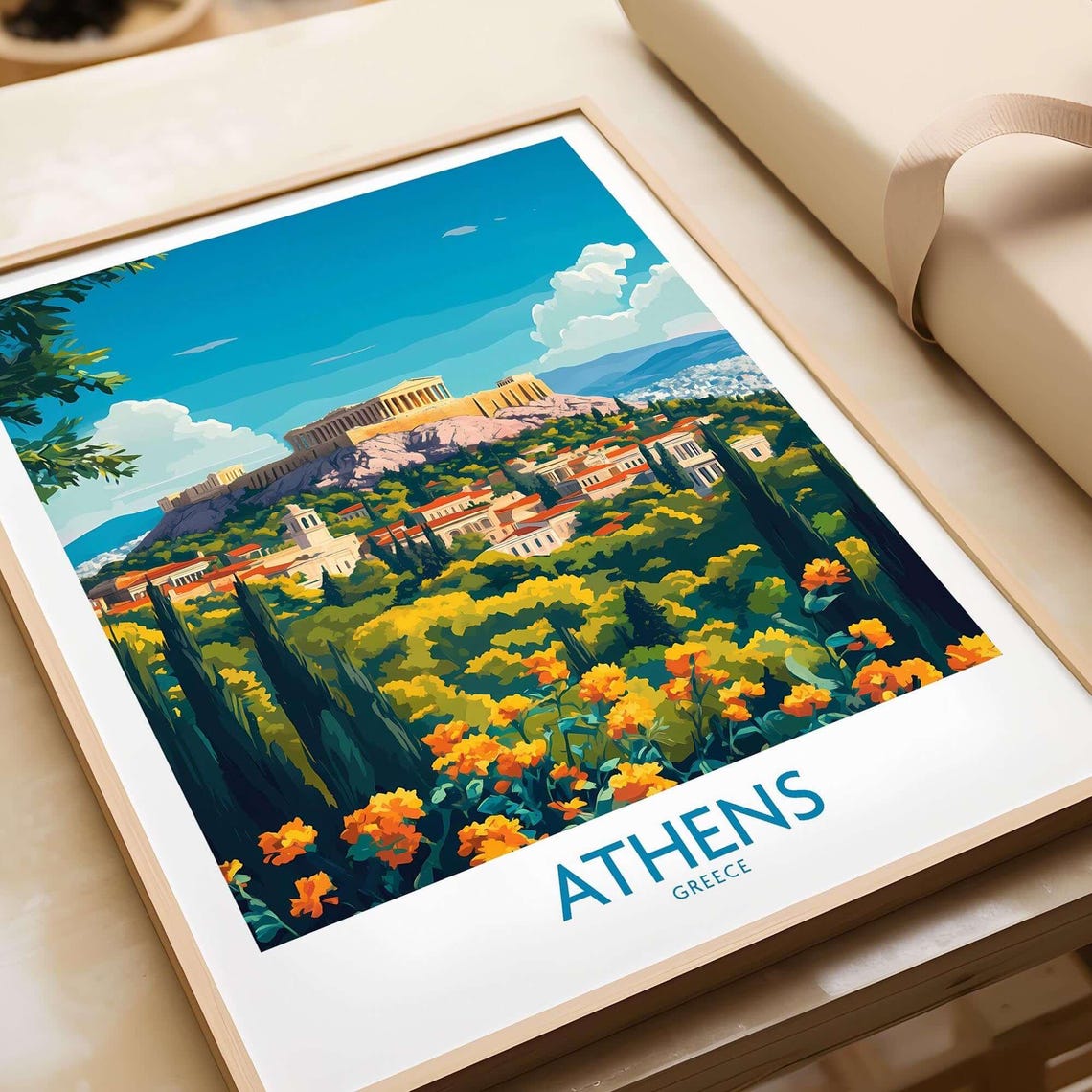 Athens Travel Poster Athens Art Print Travel Print | Home Décor Poster ...