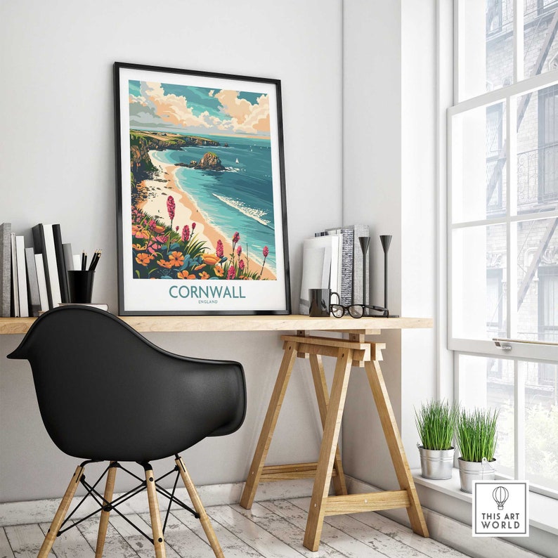 Cornwall Travel Poster - Wall Art Print Travel Poster Home Decor ...