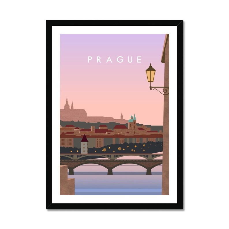 Prague Print Prague Travel Poster Prague Wall Art Prague | Etsy