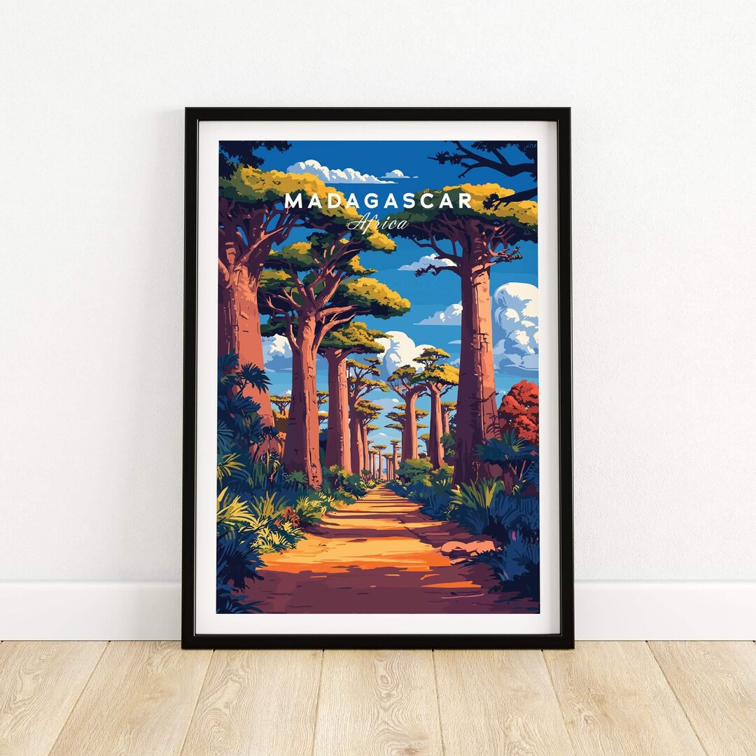 Madagascar Travel Poster Madagascar Wall Art Print Madagascar Poster ...