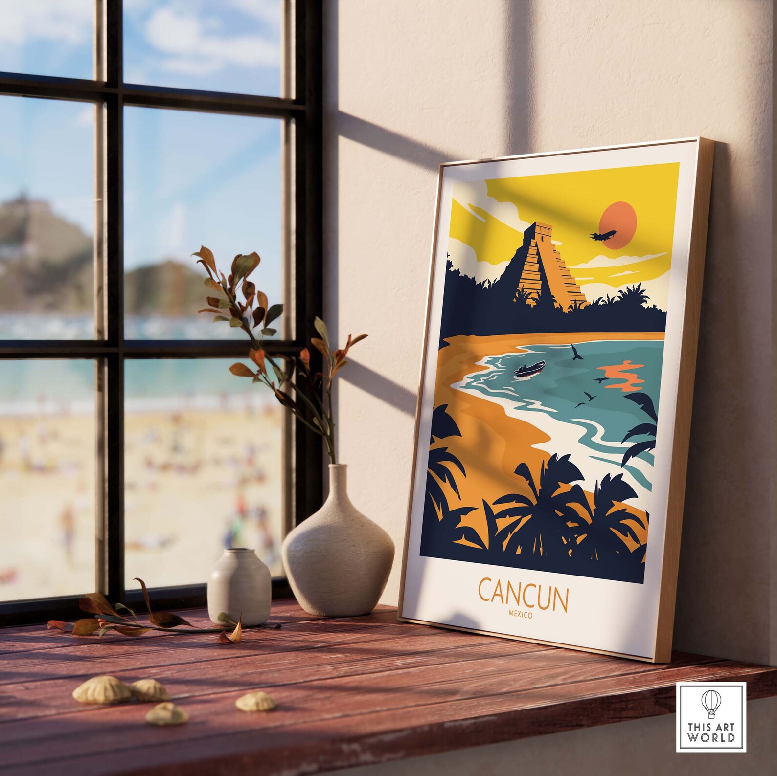 Cancun Poster | Cancun Wall Art | Cancun Poster | Mexico Travel Poster ...