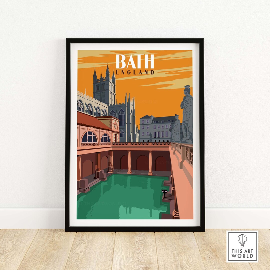 Bath England Print Bath City Wall Art Poster Bath Skyline - Etsy