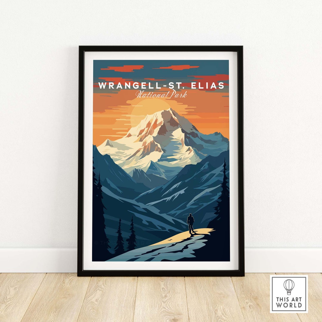 Wrangell-st. Elias National Park Poster Art Print Travel Print | Home ...