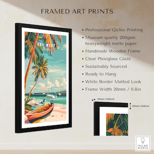 Key West Art Print: Vibrant Coastal Scene - Framed or Unframed - Etsy