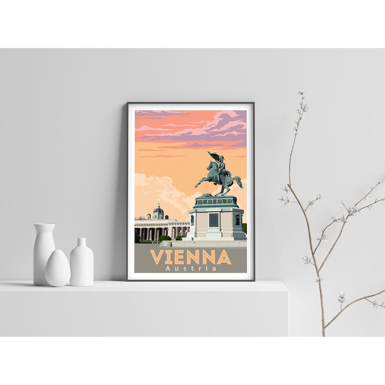 Vienna Poster Austria Print Vienna Wall Art Austrian | Etsy
