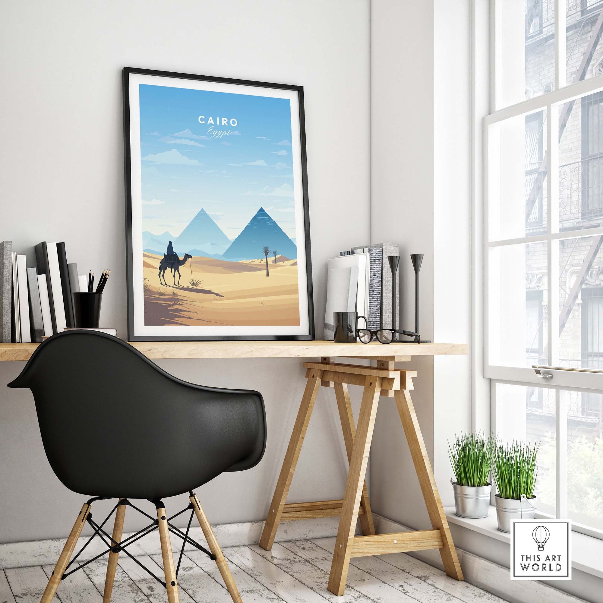 Cairo Poster - Pyramids Travel Poster | Birthday Present | Wedding ...
