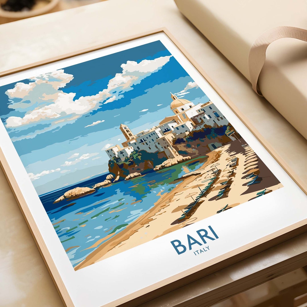 Bari Wall Art Puglia Wall Art Print Italy Travel Poster Italy Home ...