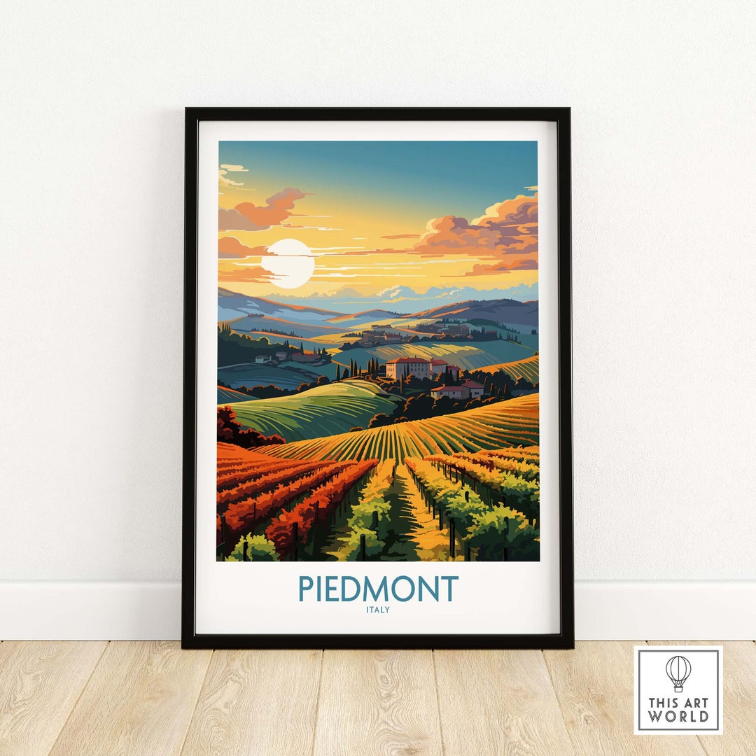 Piedmont Poster Italy Wall Art Print Travel Print Home Décor Poster ...