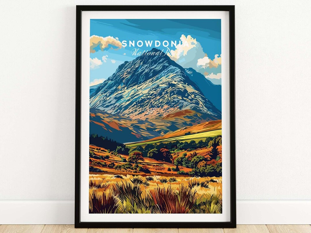 Snowdonia National Park Wales Poster Wall Hanging Decor Housewarming ...