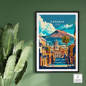 Catania Travel Poster Sicilytravel Poster Catania Artwork Poster Gift ...