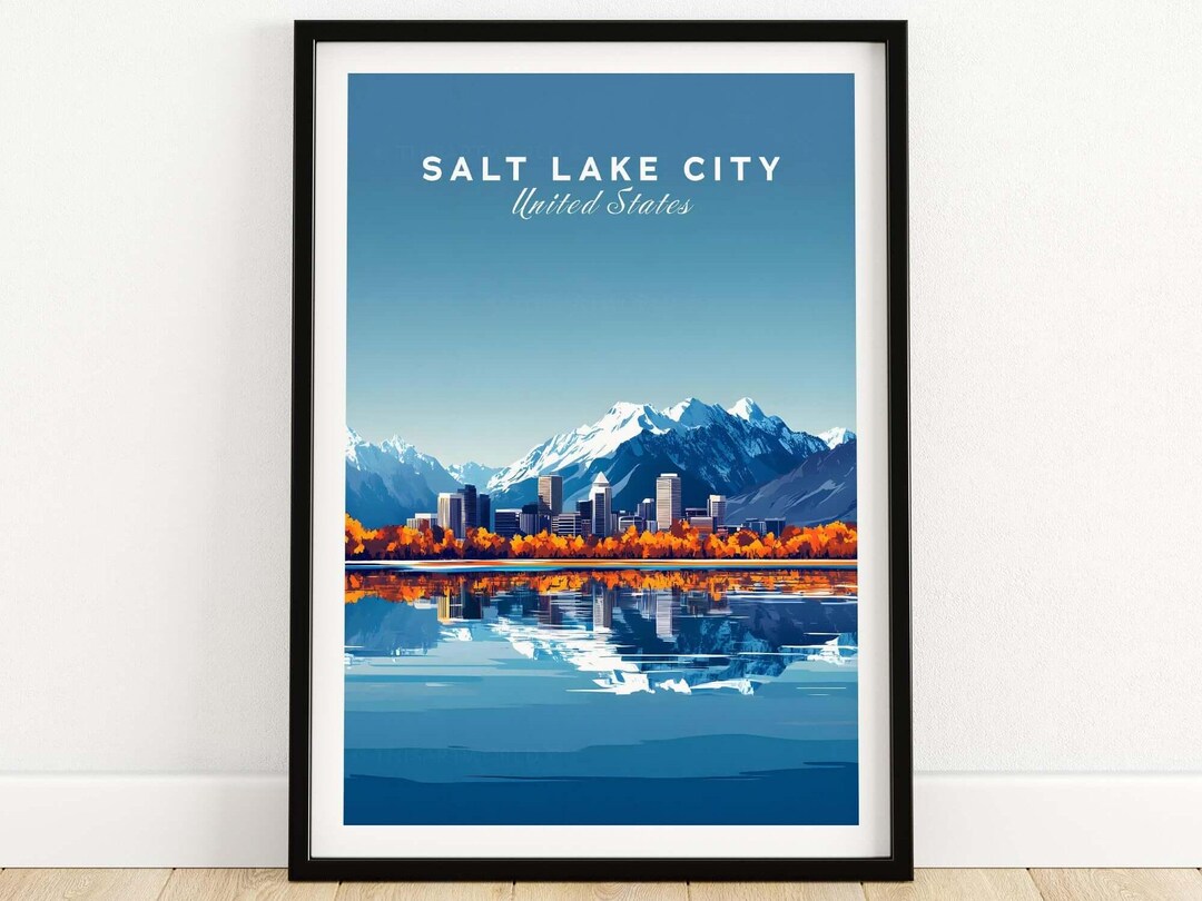 Salt Lake City Travel Print Salt Lake City Art Print Travel Print ...