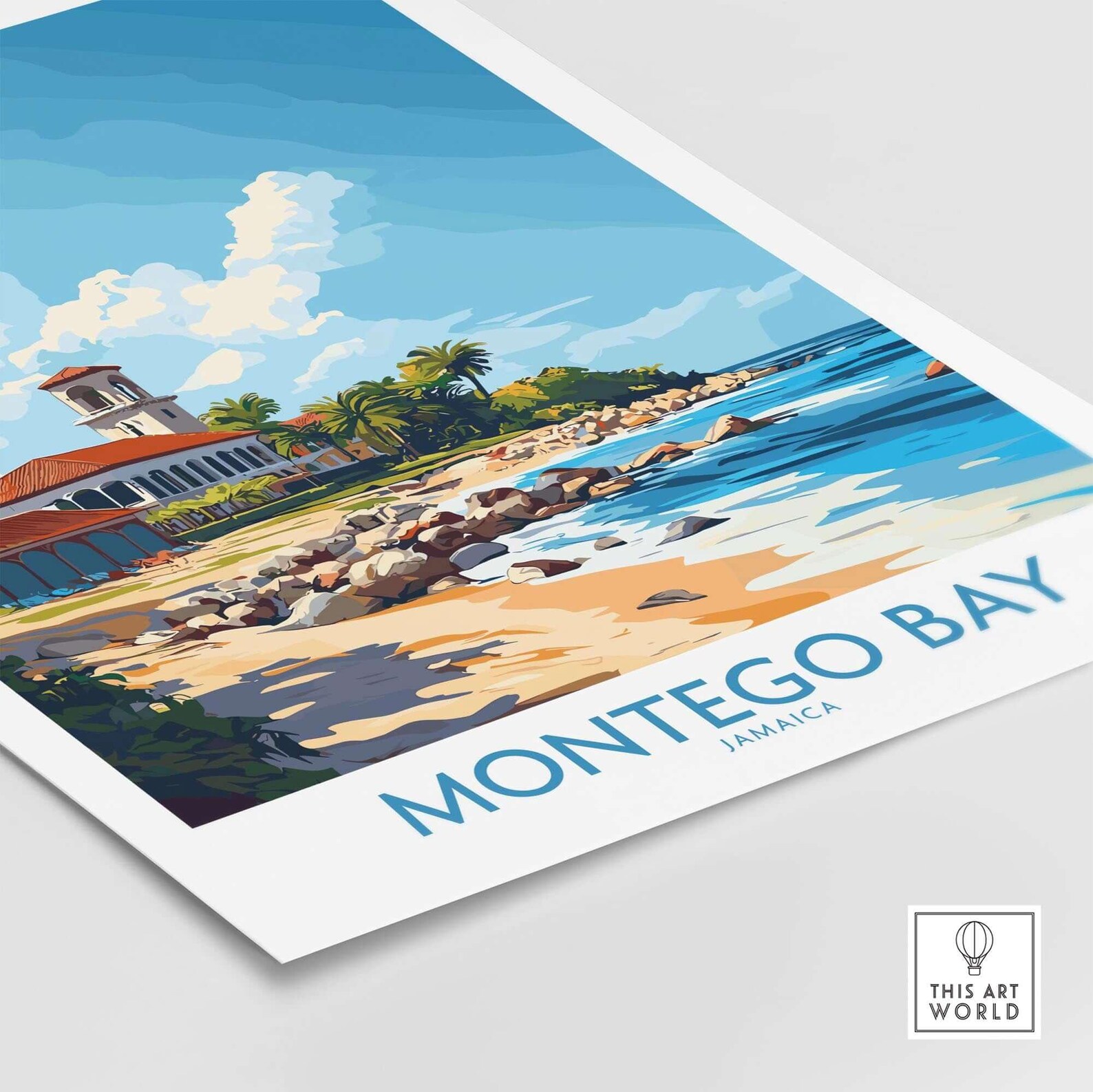 Montego Bay Travel Poster Montego Bay Art Print Travel Print | Home ...