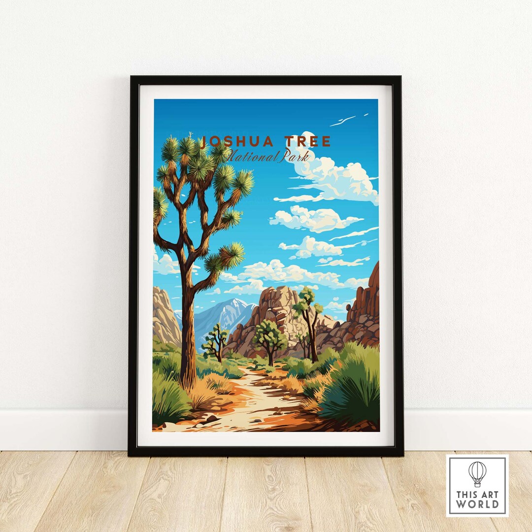 Joshua Tree Poster National Park Art Print Travel Print | Home Décor ...