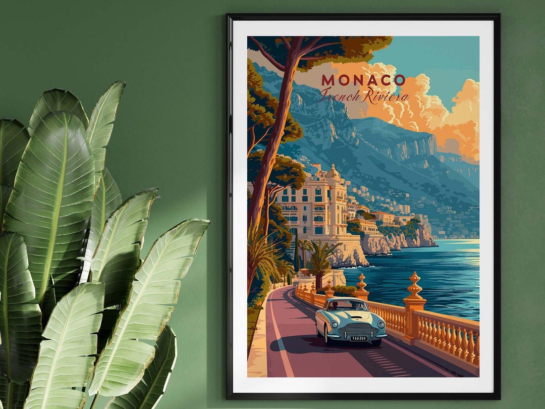 Monaco Poster Wall Art Print Travel Print | Home Décor Poster Gift ...