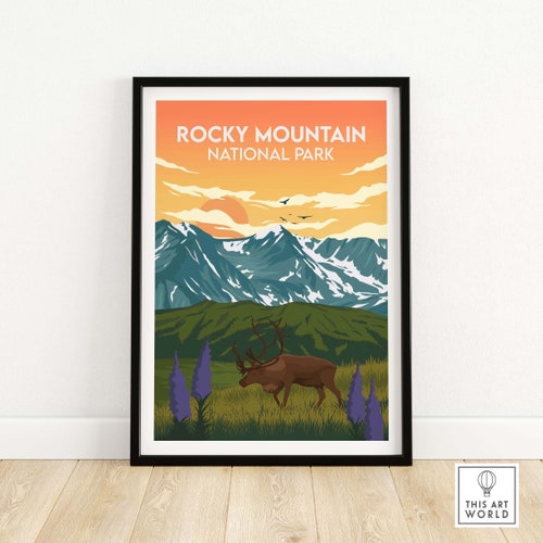 Rocky Mountains Colorado Poster Print Wall Art National Park - Etsy