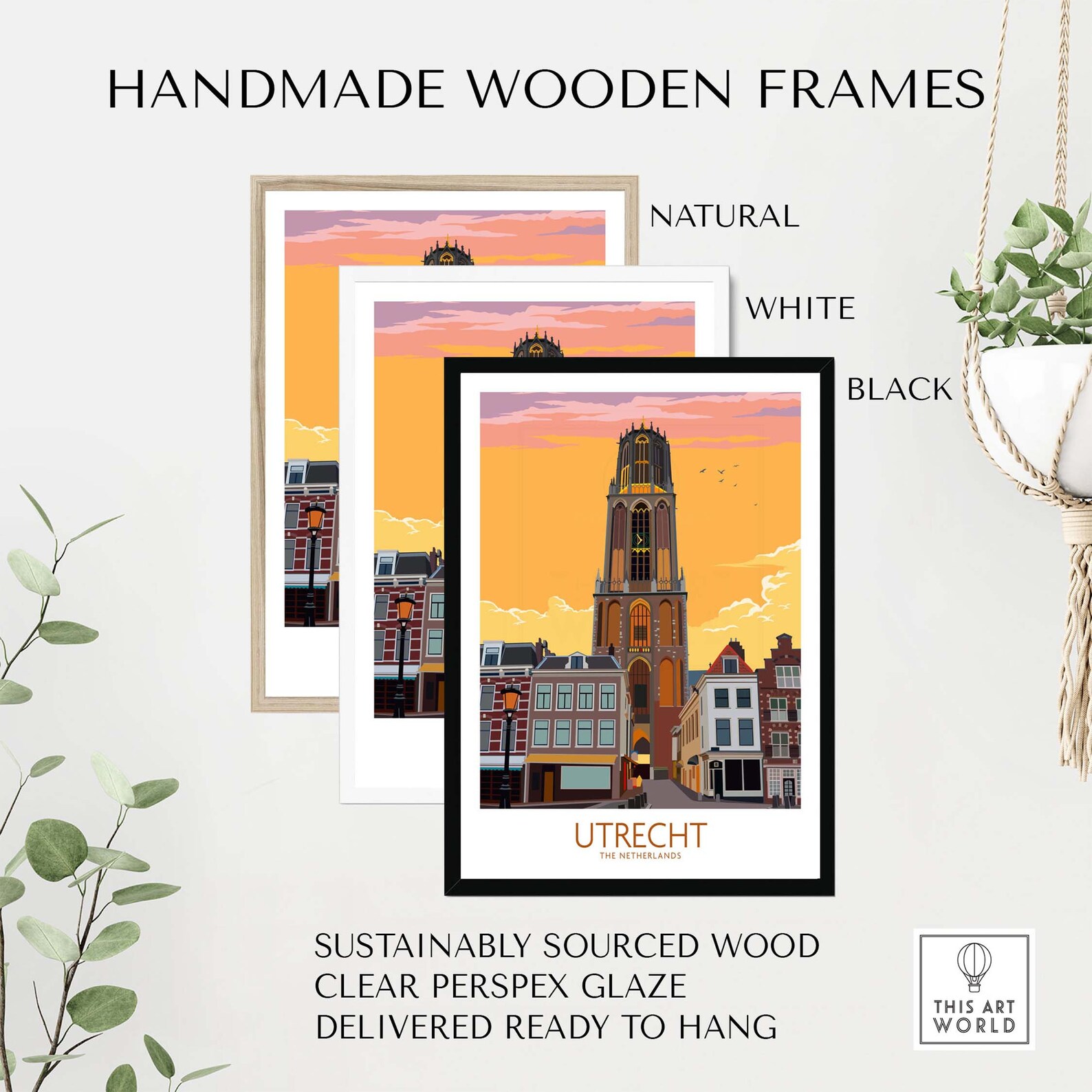 Utrecht Print Poster Wall Art Print Travel Poster Framed - Etsy