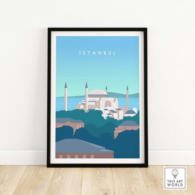 Istanbul Poster Istanbul Travel Poster Istanbul Wall Art - Etsy