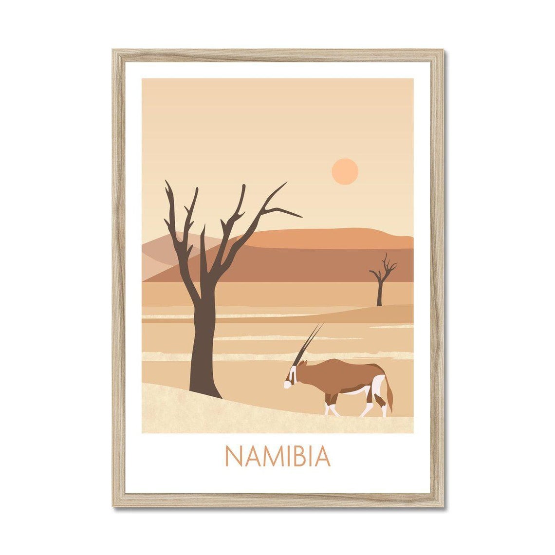 Namibia Travel Poster Print Wall Art Travel Poster | Etsy