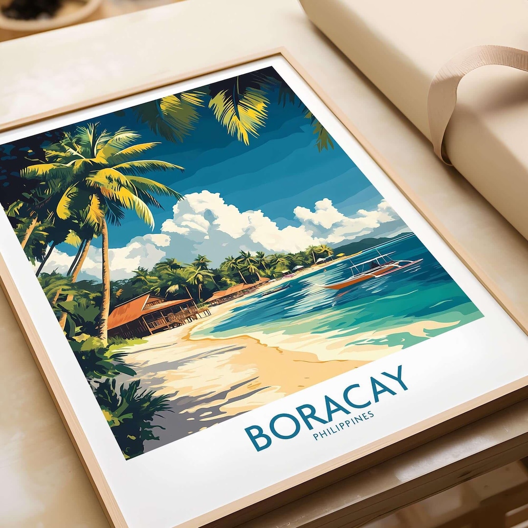 Boracay Philippines Travel Poster Boracay Art Print Travel Print | Home ...