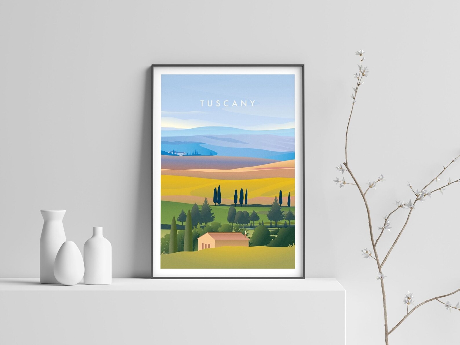 Tuscan Wall Decor Tuscany Print Italian Travel Poster | Etsy