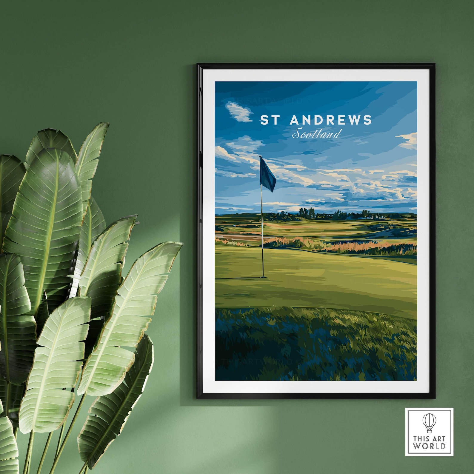St Andrews Golf Poster Scotland Print – Vintage Golf Art Gift for ...