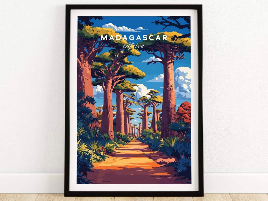 Madagascar Travel Poster Madagascar Wall Art Print Madagascar Poster ...