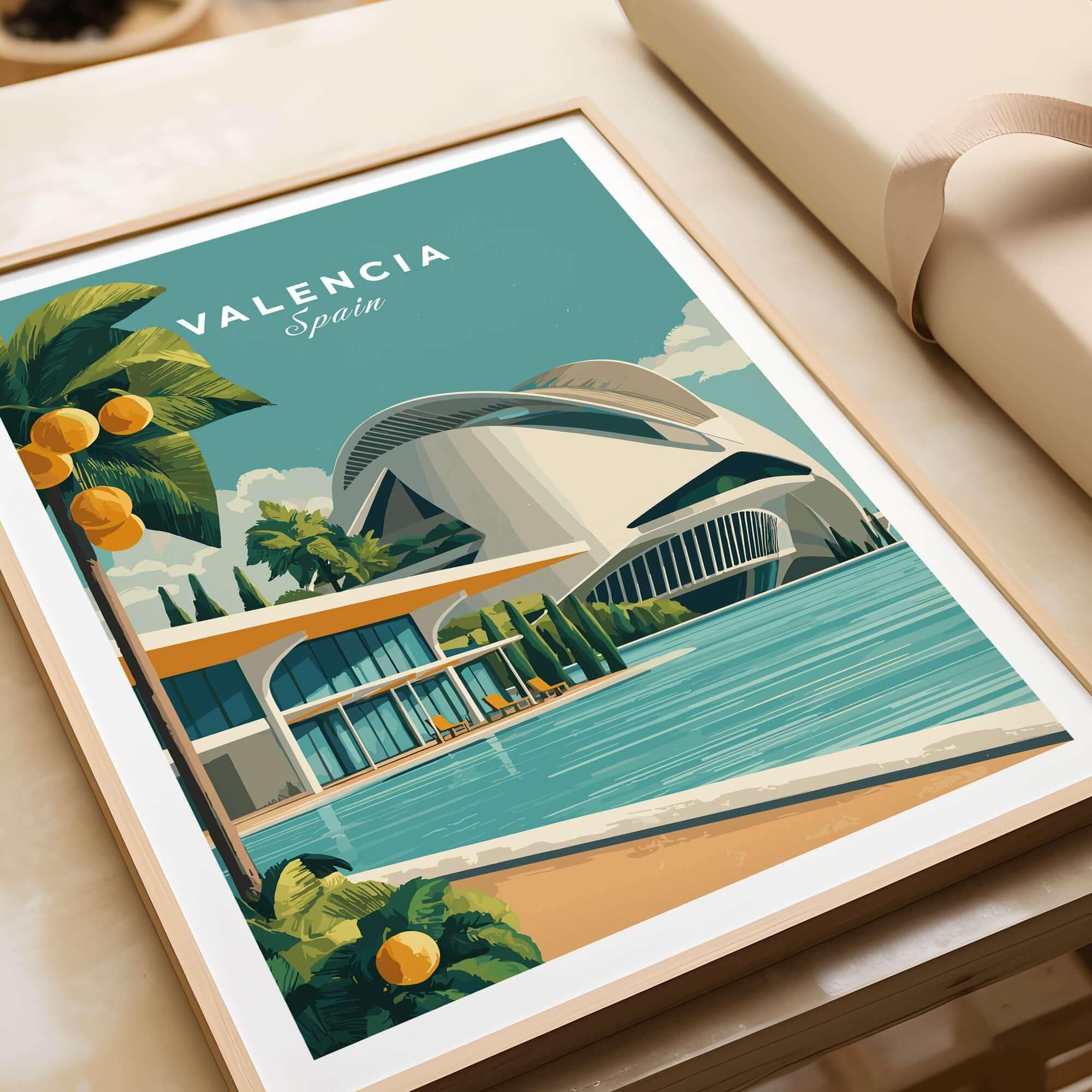 Valencia Spain Print - City of Arts and Sciences Poster Valencia Wall ...